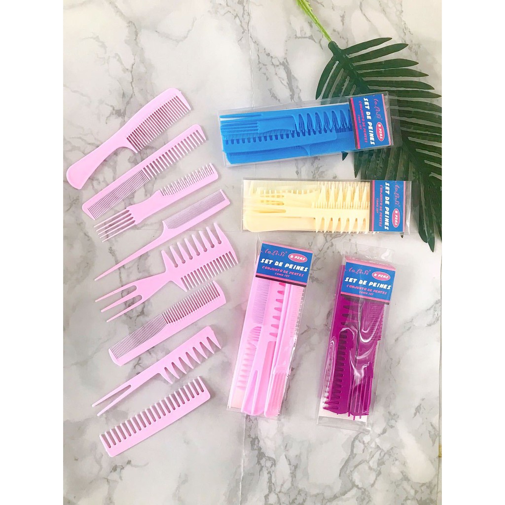 Sisir Rambut Salon Profesional 1 Set Isi 8 Pcs / Hair Comb 8 In 1 ...
